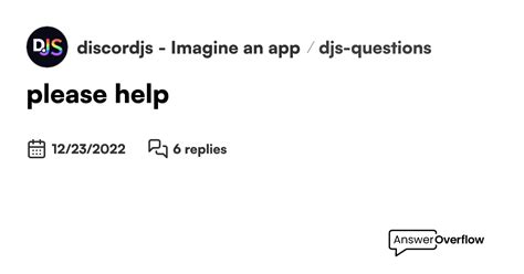 please help discord js imagine an app