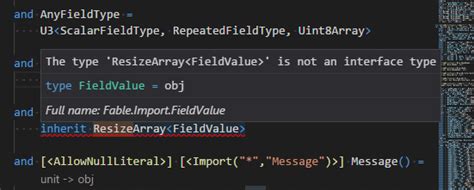 the type resizearray is not an interface type · issue 15 · fable