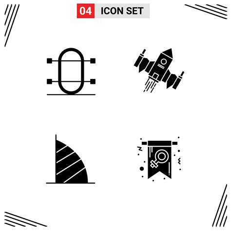 Modern Set Of Solid Glyphs And Symbols Such As Crew Alien Rowing Spaceship Dubai Editable Vector