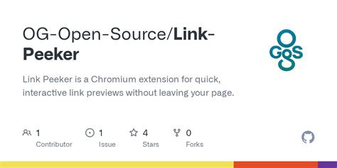 Github Og Open Source Link Peeker Link Peeker Is A Chromium Extension For Quick Interactive