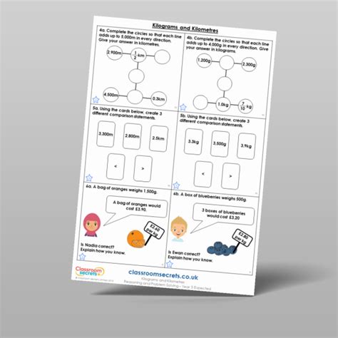 Year 5 Kilograms And Kilometres Reasoning And Problem Solving Resource Classroom Secrets