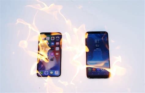 Samsung Galaxy S Vs Iphone X Extreme Heat Test Video Geeky Gadgets