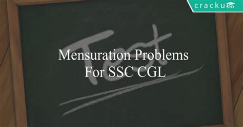 Mensuration Problems For SSC CGL Cracku