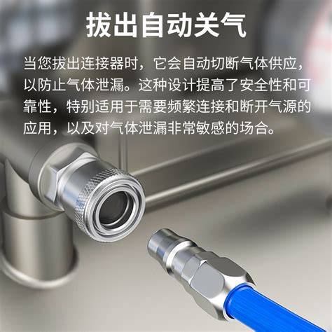 气动工具钉枪气管空压机8mm气管c式快速接头smsfshsp203040虎窝淘