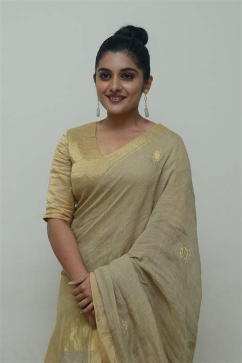 Nivetha Thomas Saree Stills At Darbar Movie Pre Release South Indian