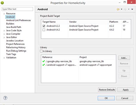 Android Actionbaractivity Throwing Confiqure Built Path Error Stack Overflow
