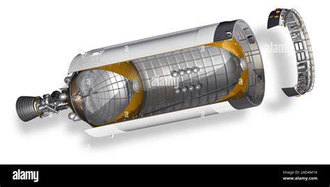 Saturn V Rocket Cutaway Illustration Of The Third Stage S Ivb Of The
