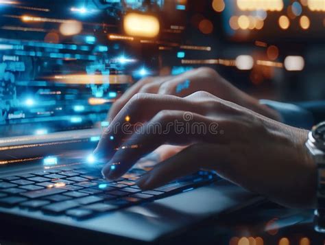 Cybersecurity Concept With Digital Data Flow Stock Illustration Illustration Of Generated