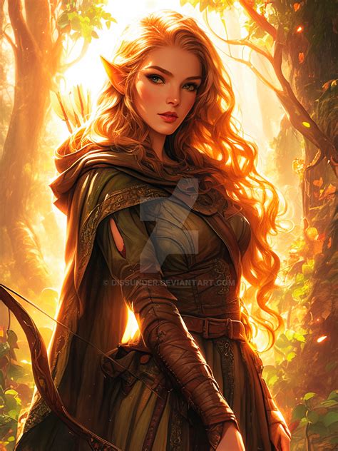 Elf Ranger Female Dnd Adoptable Character Art 8 By Dissunder On Deviantart