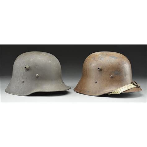 2 Wwi Austrian M1916 Helmets
