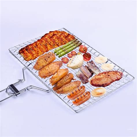 Bbq Grill Basket Stainless Steel Grilling Basket W Grandado