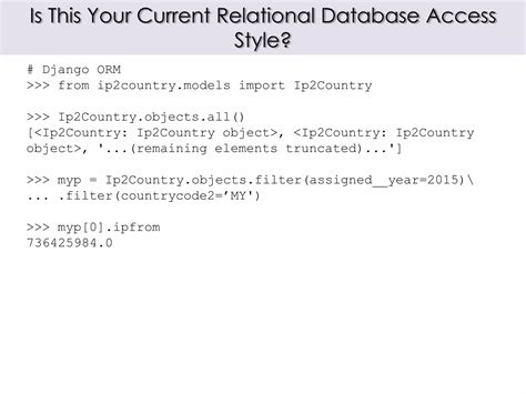 Relational Database Access With Python Ppt