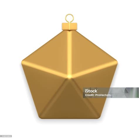 프리미엄 황금 금속 다각형 각진 별 크리스마스 장난감 3d 템플릿 벡터를 매달기위한 루프 12월에 대한 스톡 벡터 아트 및 기타 이미지 12월 3차원 형태 가문비나무