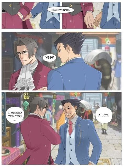 Phoenix Wright X Miles Edgeworth Wrightworth Phoenix Wright Ace Attorney
