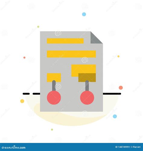 Graph Paper Process Wireframe Document Abstract Flat Color Icon