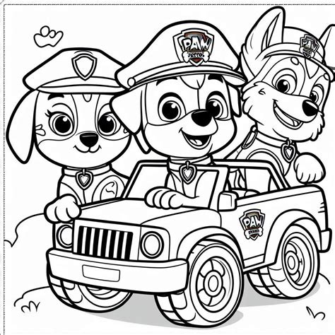 Chase Dibujos Paw Patrol Para Colorear Paginas Para Colorear