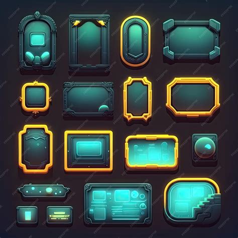 Premium Photo Square Rectangle Frame Game Ai Generated Board Ui Design Interface Background