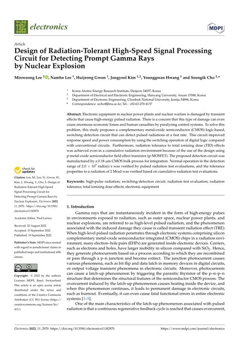 pdf design of radiation tolerant high speed signal processing circuit