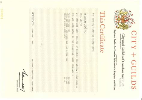 City And Guilds General Certificate Pdf