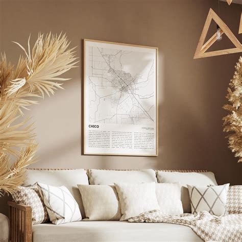 Chico Map Print Chico Travel Map Chico Wall Decor Art Chico California Housewarming T Etsy