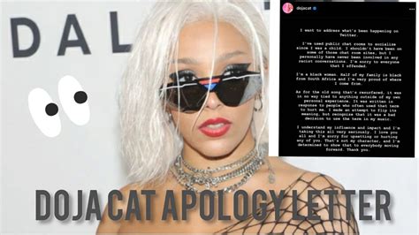 My Opinion On Doja Cat Apology Letter Dojacat Dojacatapology
