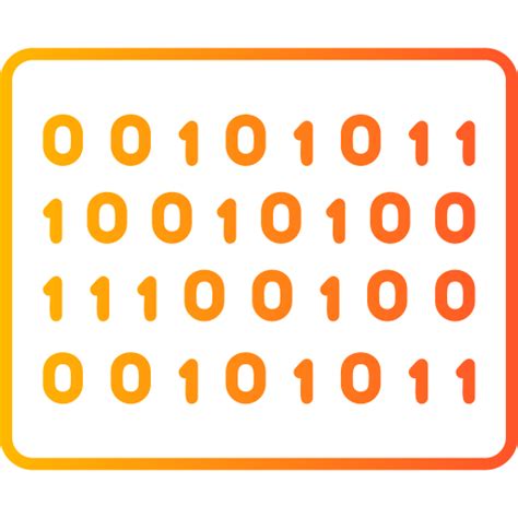 바이너리 코드 무료 컴퓨터개 아이콘