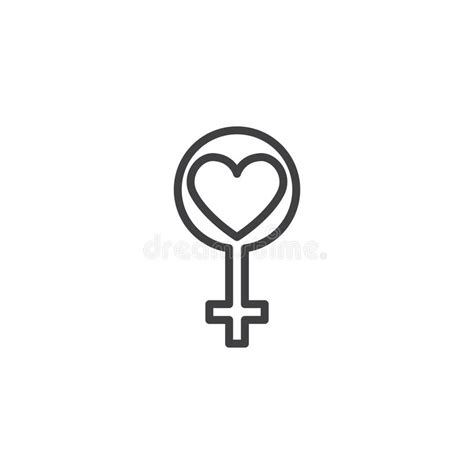 Female Sign Outline Icon Stock Vector Illustration Of Gender 111078305