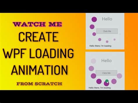 Watch Me Create WPF Loading Animation From Scratch Code Behind YouTube