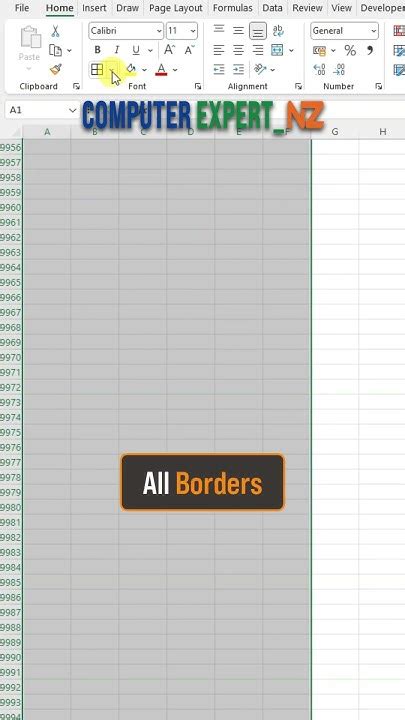 Shorts Select 10000 Cells In 1 Second In Excel And Apply Borders