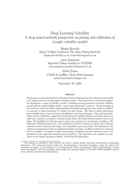 Deep Learning Volatility 1720524419 Pdf Artificial Neural Network