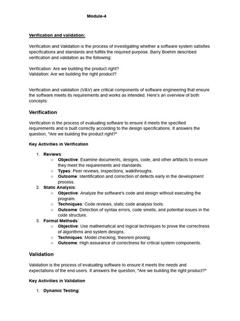Verification And Validation And Debugging Pdf