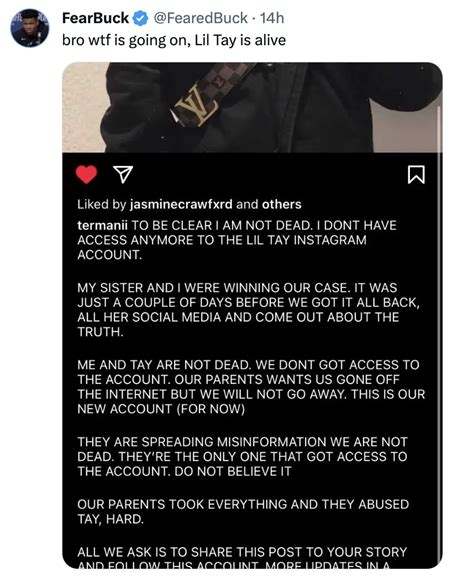 Instagram Termanii Denies Lil Tay And Brothers Death Lil Tay Death