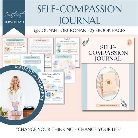 Self Compassion Journal Self Care Workbook Positive Etsy Australia
