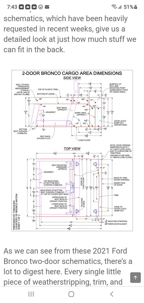 Ford Bronco Cargo Space Calculation With Rear Seats Folded Down Page 4 Bronco6g 2021 Ford