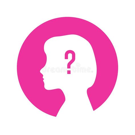 question girl head icon problem solving the concept of brain activity
