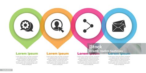 음성 버블 채팅을 설정하고 계정 화면 만들기 공유 및 봉투를 만듭니다 비즈니스 인포그래픽 템플릿입니다 벡터 Brand Name Online Messaging Platform