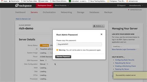 Creating Rackspace Cloud Servers And Databases Youtube