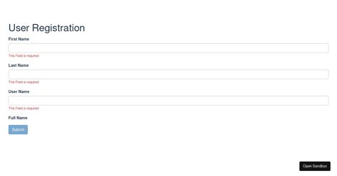 Reactive Form Validation In Vue Forked Codesandbox
