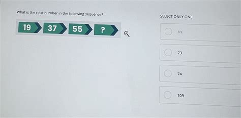 Solved What Is The Next Number In The Following Sequence