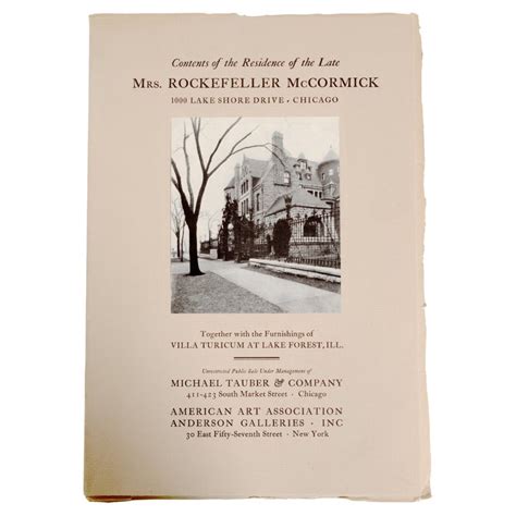 Edith Rockefeller Mccormick Auction Catalogue American Art Arse 1 16 1934 For Sale At 1stdibs