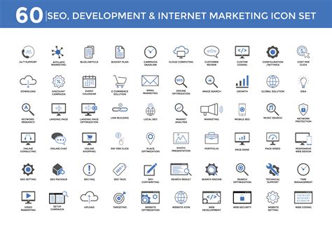 Set Of Seo Icons Vector Illustration 11053096 Vector Art At Vecteezy
