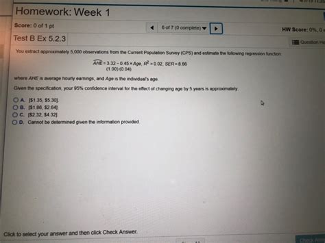 Solved Homework Week 1 Score 0 Of 1 Pt Test B Ex 5 2 3 You