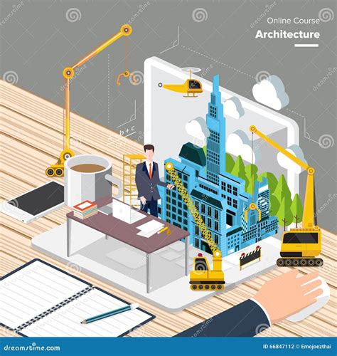 Online Course Stock Vector Illustration Of Marketing