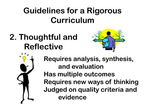 Ppt Guidelines For A Rigorous Curriculum Powerpoint Presentation