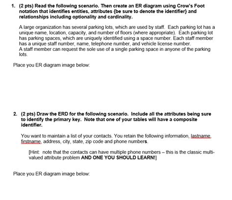 Solved 1 2 Pts Read The Following Scenario Then Cre