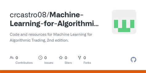 Github Crcastro08machine Learning For Algorithmic Trading Second