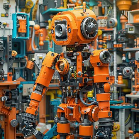 Robot Perfect World With An Innovative Assembling Office Robots Building Robots Premium Ai