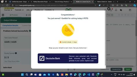 Nithya Manasa On Linkedin Geekstreak2024 Codingchallenge Pythonprogramming Problemsolving Gfg