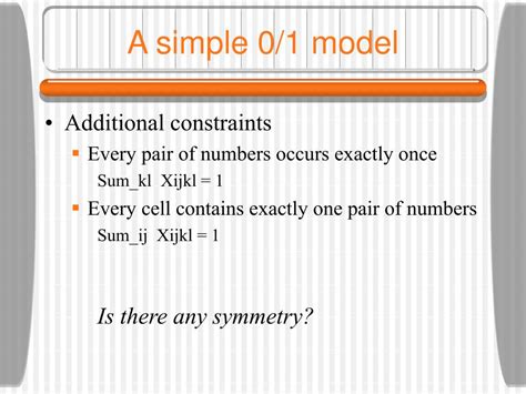 Ppt Constraint Programming Modelling Powerpoint Presentation Free