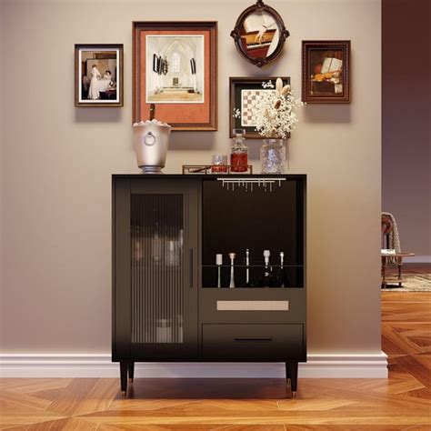 Dreamcurship 55 Farmhouse Coffee Bar Cabinet Buffet Sideboard Storage